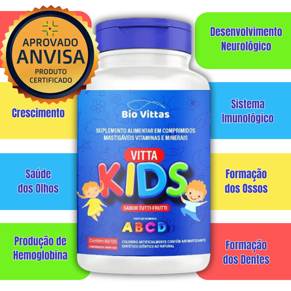 Vitta Kids sabor Tutti Frutti - Bio Vittas | Shopee Brasil