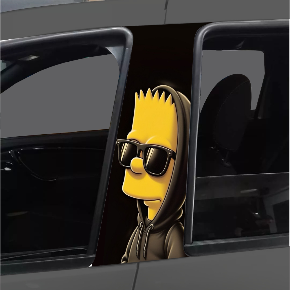 Adesivo para coluna de carro Bart Simpson | Shopee Brasil