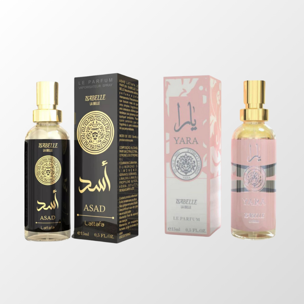 Perfume Asad Lattafa + Yara 15ml - Isabelle La Belle - Kit Perfume para ...