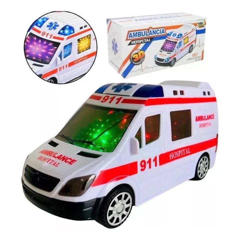 Brinquedo Ambulancia GRANDE com som e luzes | Shopee Brasil
