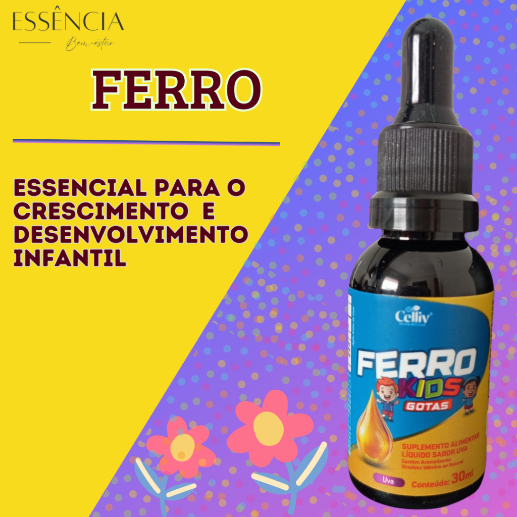 Suplemento Ferro Infantil - Kids - Gotas Sabor Uva | Shopee Brasil