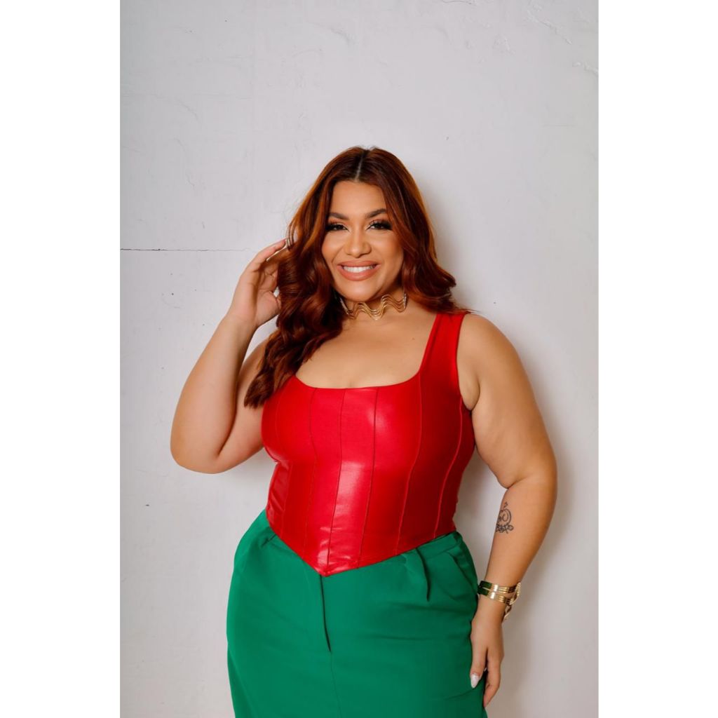 Cropped Alça Feminina Corselet Plus Size | Shopee Brasil