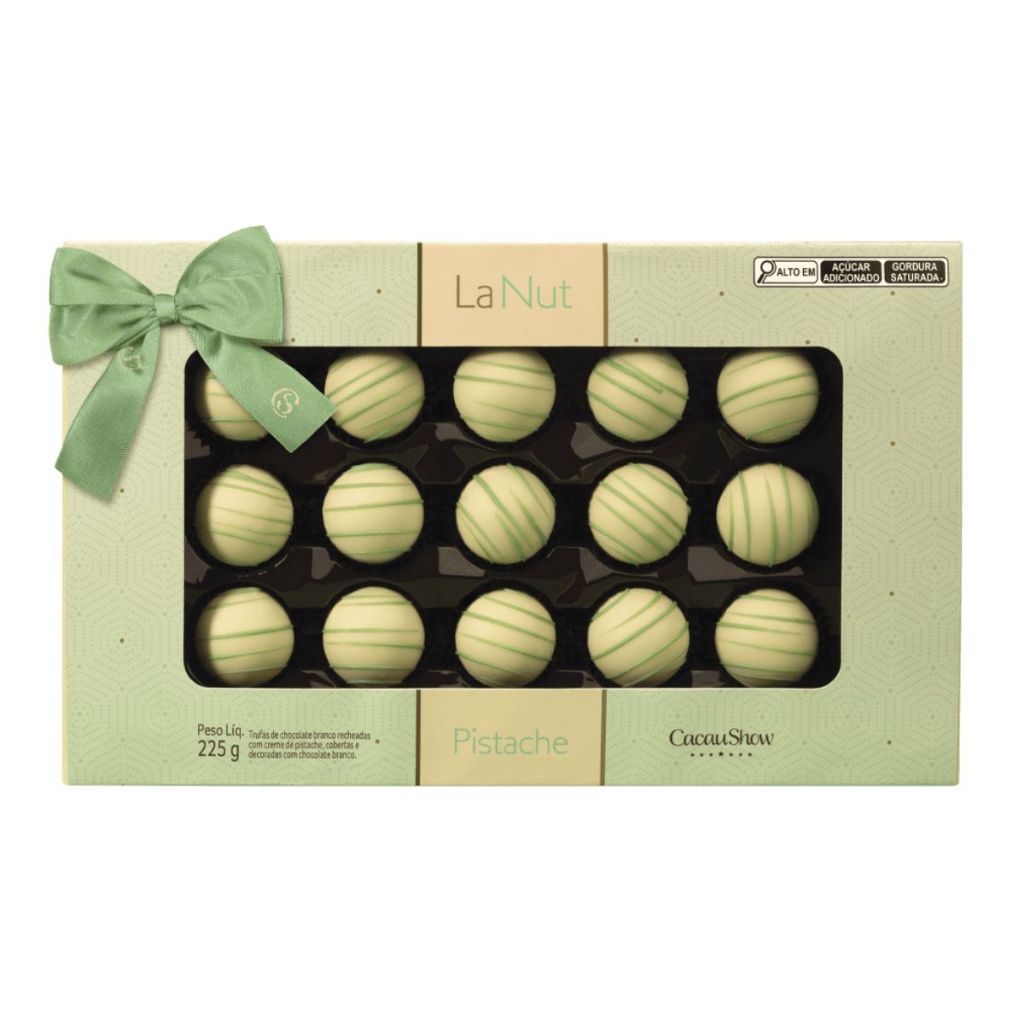 Caixa de Chocolate LaNut Trufas de Pistache Cacau Show 225g | Shopee Brasil
