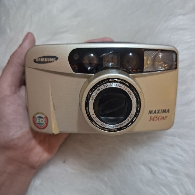 Câmera Analógica 1993 Samsung Maxima Zoom 1450AF Dourada Antiga ...