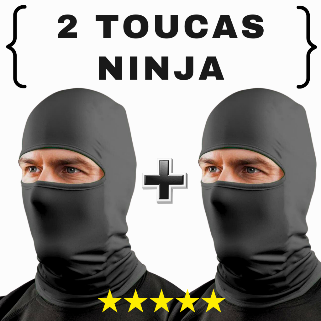 2 Touca Balaclava Preta Touca Ninja Motoqueiro Bala clava Termica uv ...