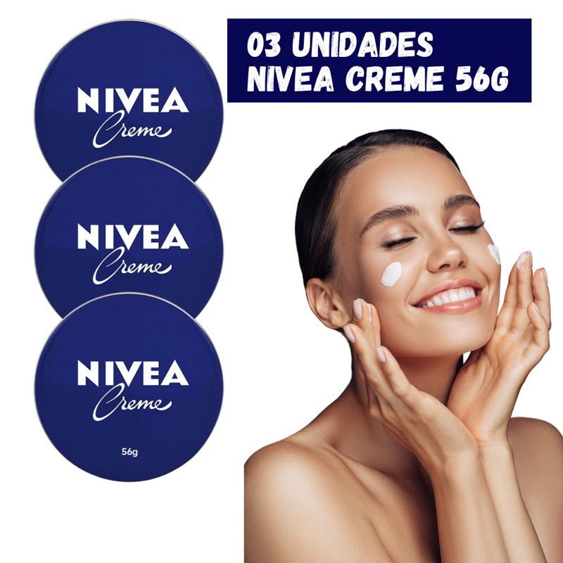 Nivea Creme Lata 56g 60ml Azul Hidratante Tradicional Nivea | Shopee Brasil