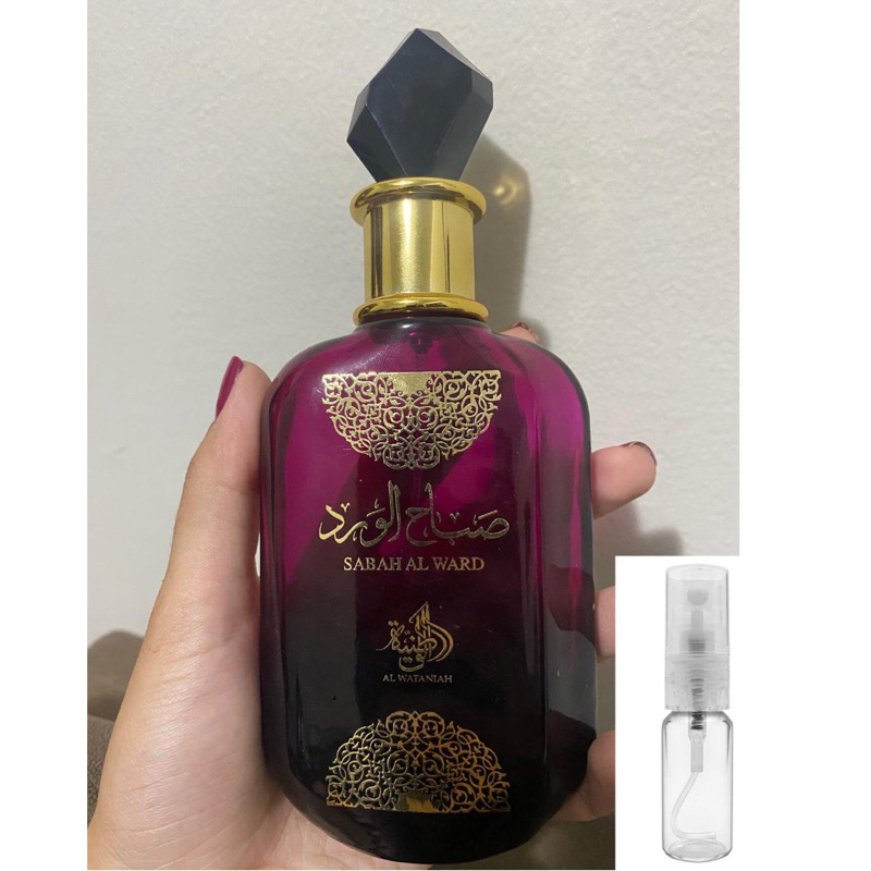 PERFUME ARABE FEMININO Sabah Al Ward Al Wataniah 5 ML | Shopee Brasil
