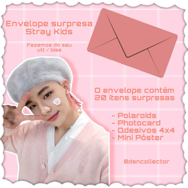 [FANMADE] Envelope Surpresa Stray Kids - Escolha seu UTT, Bias ou OT8 ...