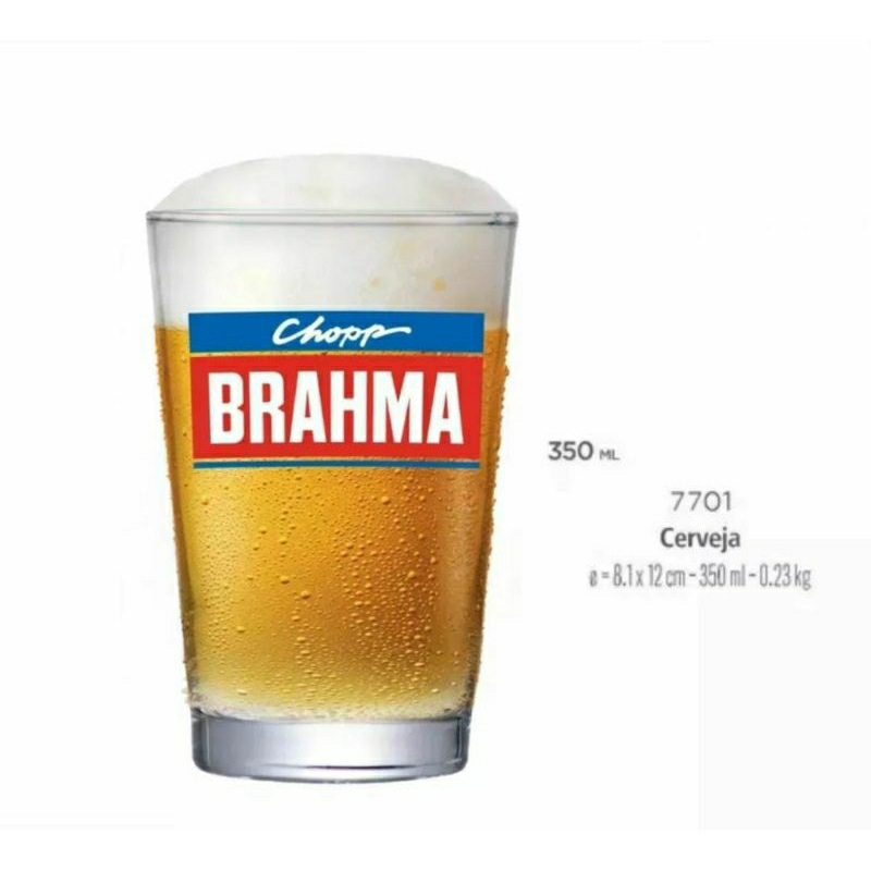 Copo cerveja Brahma Chopp 350 ML - Ruvolo | Shopee Brasil