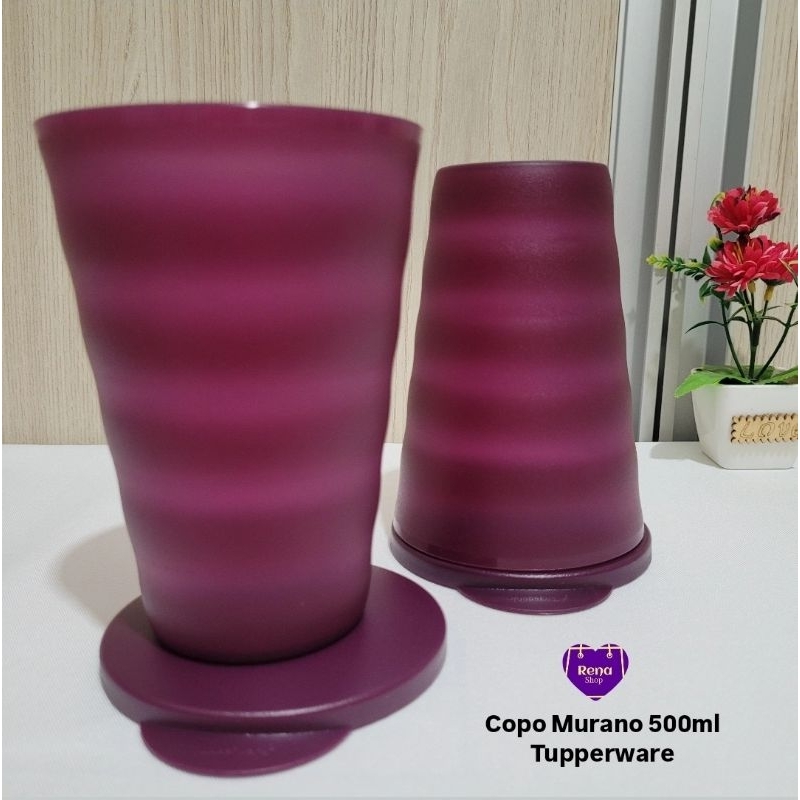 Tupperware Copo Murano Com Tampa 500ml Roxo Púrpura 1 Unidade ...