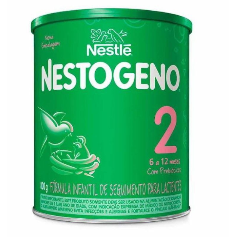 Fórmula Infantil Nestogeno 2 Nestlé 6 a 12 meses 800g | Shopee Brasil
