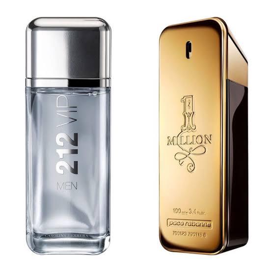 Kit 2 Perfumes 212 Vip Men e One Million 100ml Masculino | Shopee Brasil