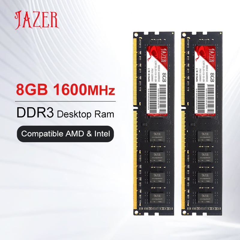 Memória Ram Jazer DDR3 8gb 1600mhz Para Computador Pc Gamer Desktop ...