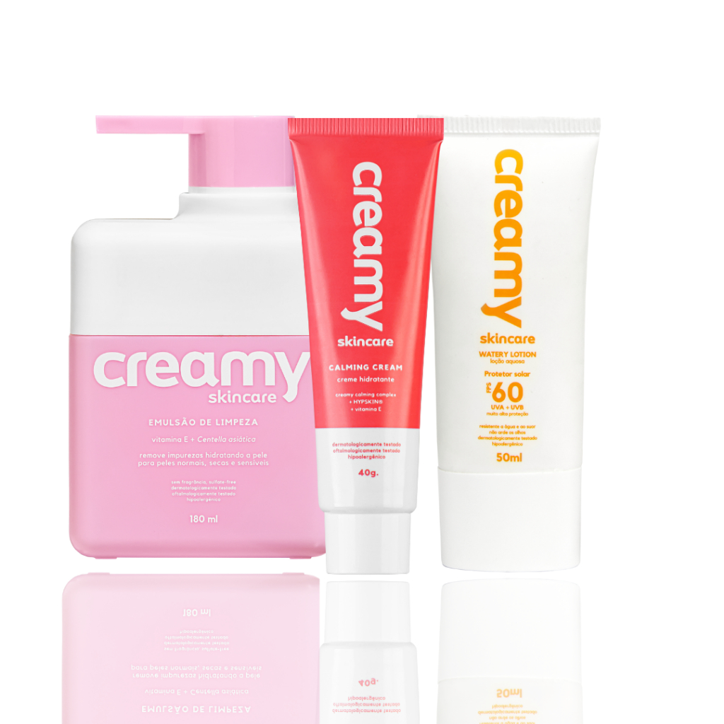 Kit Emulsão Hidratante e Protetor Solar Creamy Skincare | Shopee Brasil