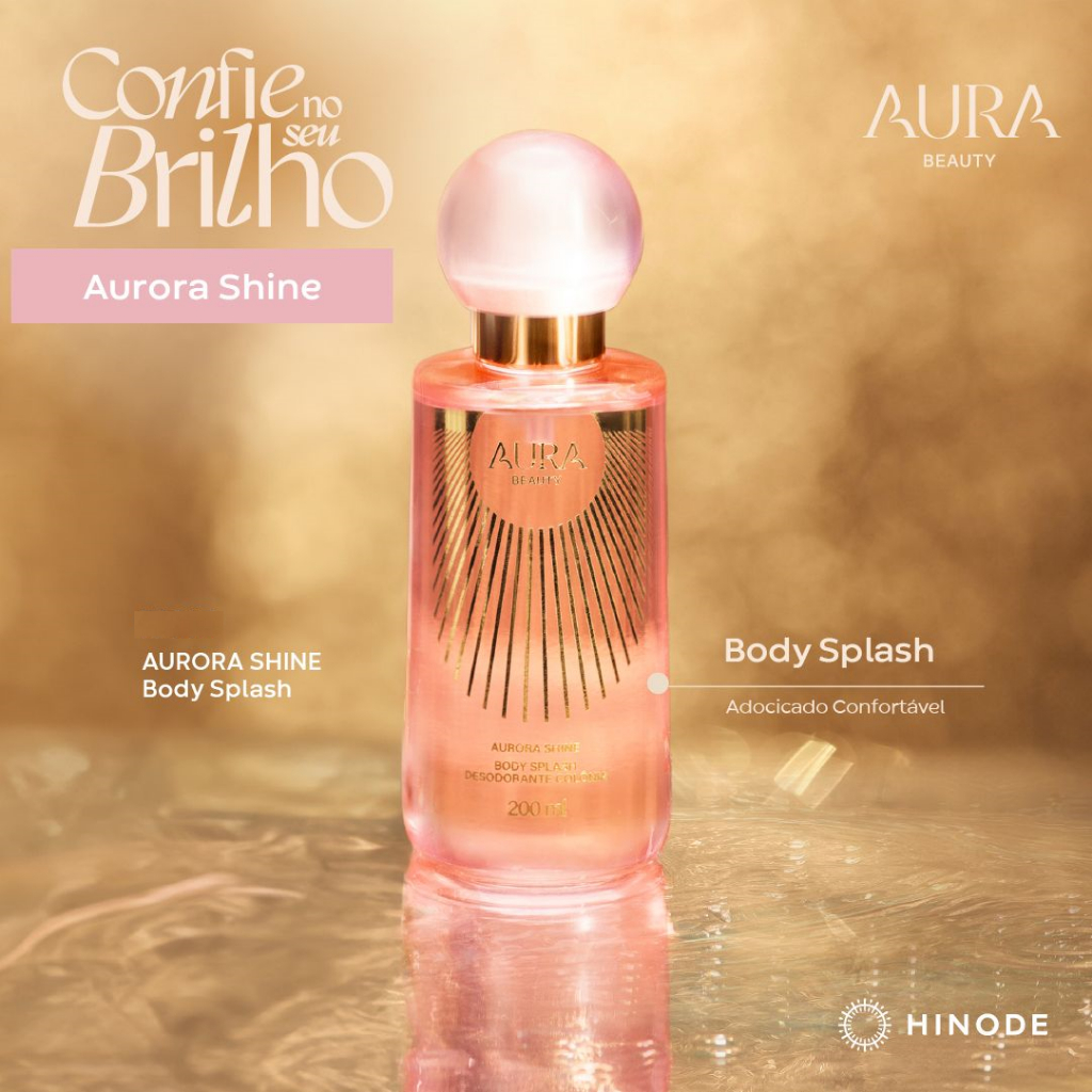 Body Splash Desodorante Colônia Aura Beauty Aurora Shine Jade Picon 200Ml (original e lacrado ...