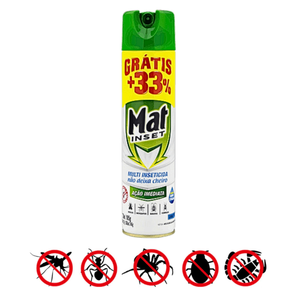 Inseticida Mat Inset Mult Sem Cheiro à base d'água 270ml Mata Barata ...