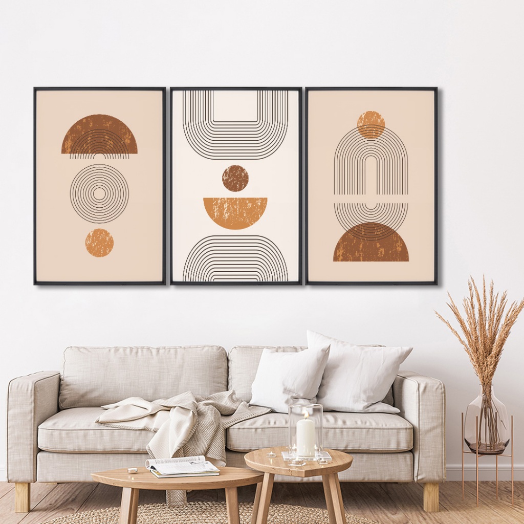 3 Quadros Decorativos Geométrico Tramas e Texturas Explorando a ...