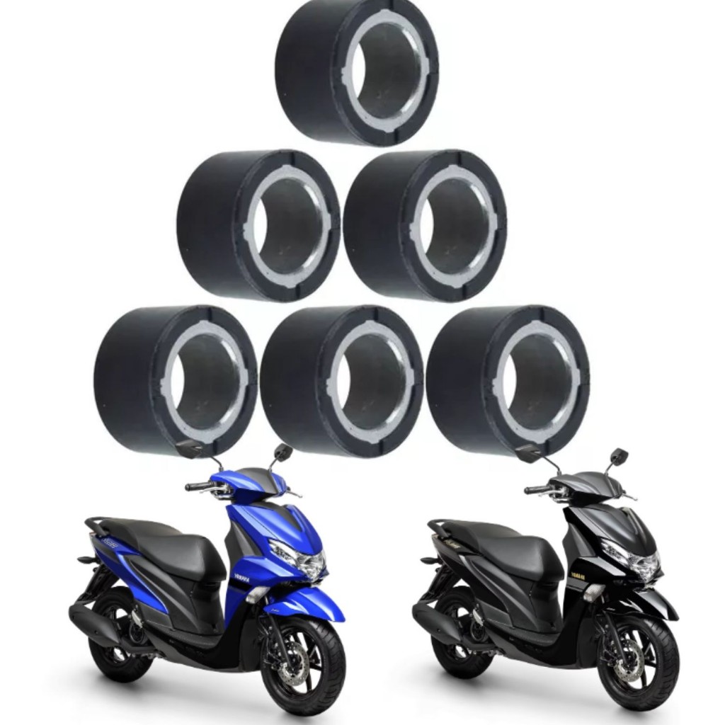 Kit 6 Rolete Contra Peso Embreagem Yamaha Fluo 125 2023 2024 2025 ...
