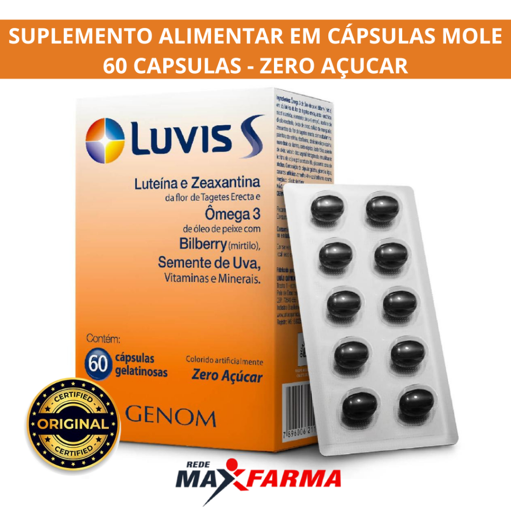 Luvis gold 60 cápsulas - SUPLEMENTO ALIMENTAR | Shopee Brasil