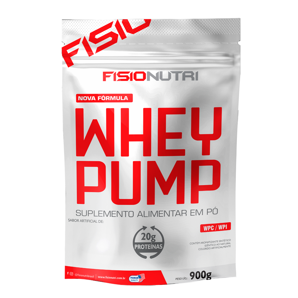 Whey Pump Concentrado 100% Refil 900gr - Fisionutri | Shopee Brasil