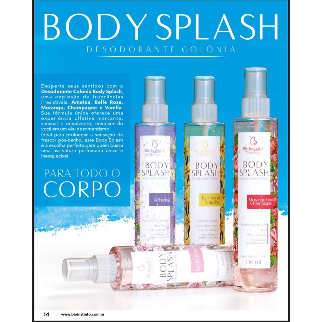 KIT 04 ITENS BODY SPLASH 130ML Body Splash Ameixa, Body Splash Banho de ...