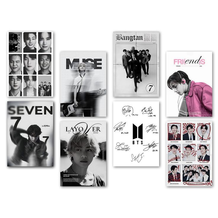 Bts Stray Kids ATEEZ Black Pink The Rose Pôster Personalizado Kpop ...