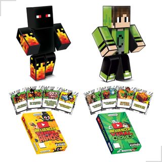 Bonecos Minecraft Skins Athos Cadres 35cm + Jogo De Cartas | Shopee Brasil
