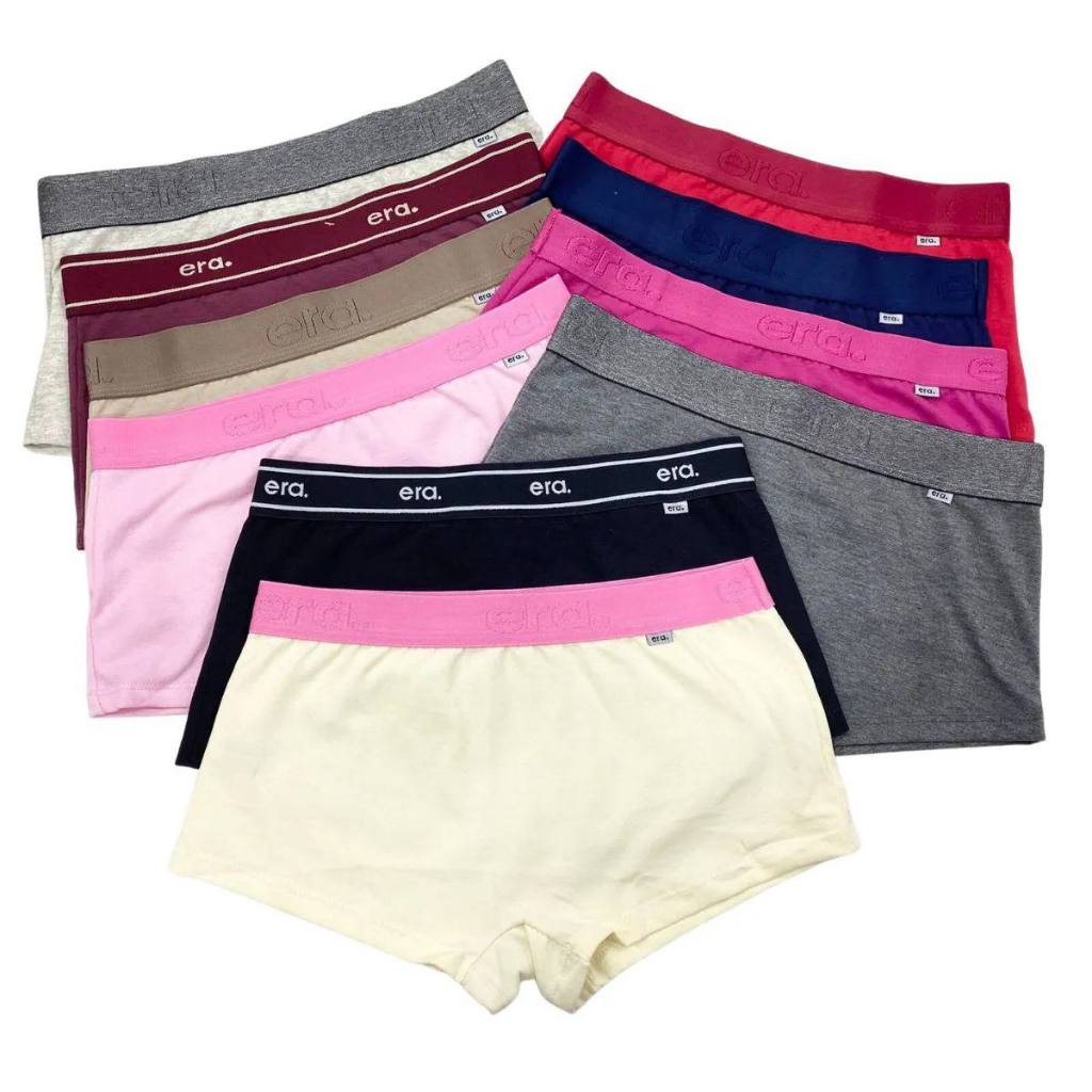Kit 10 Calcinha Box Feminina Calcinha Boxer Cueca Feminina Calcinha Boxer Feminin Calcinha ...