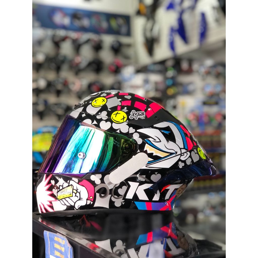 Capacete KYT TT-COURSE Ricardo Rossi Joker (Réplica piloto) aerofolio ...