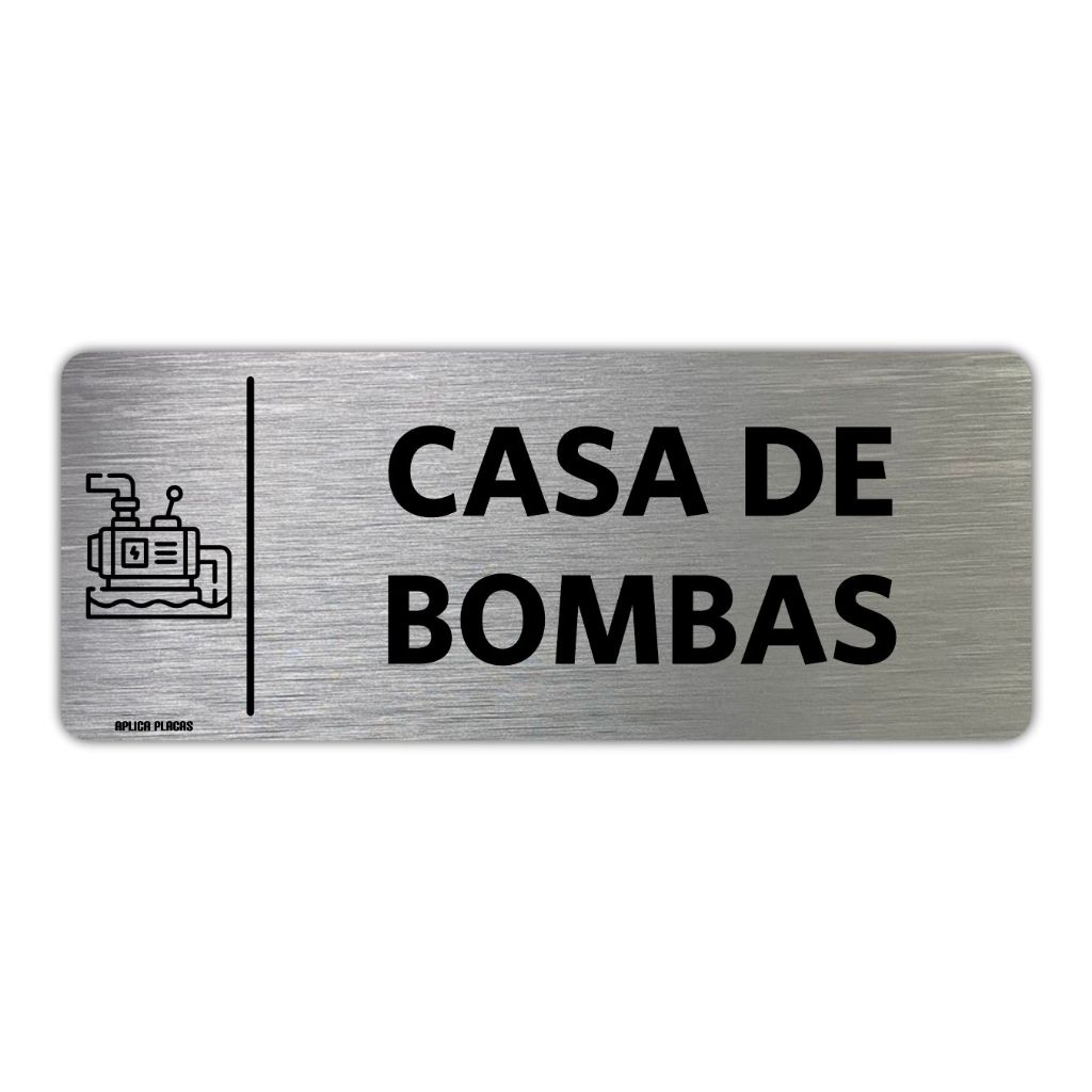 Placa indicação Casa de Bombas - 8x20cm | Shopee Brasil