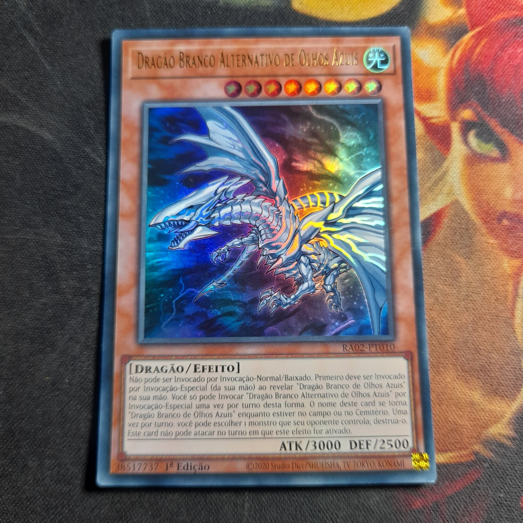 Dragão Branco Alternativo De Olhos Azuis Ultra Raro Foil Original