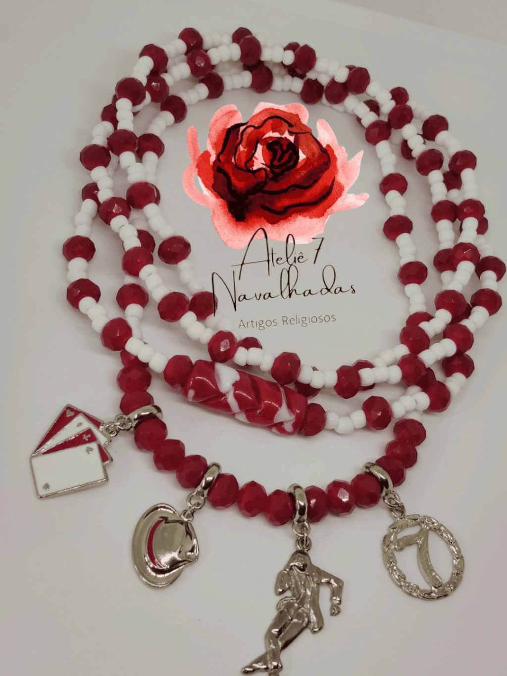 Fio de Conta / Guia Zé Pilintra - Maria Navalha Malandro - Umbanda / Candomblé | Shopee Brasil