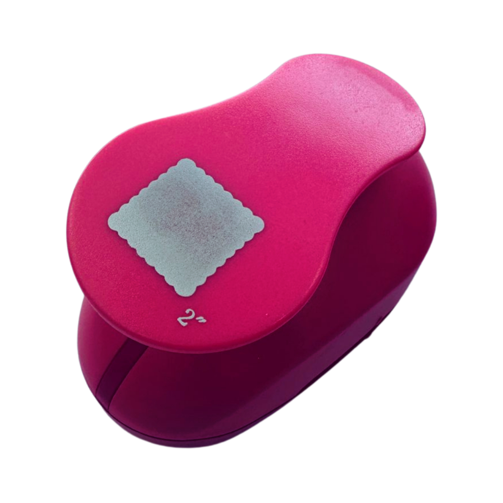 Furador de Papel e EVA de 4cm Quadrado Escalope Scrapbook | Shopee Brasil