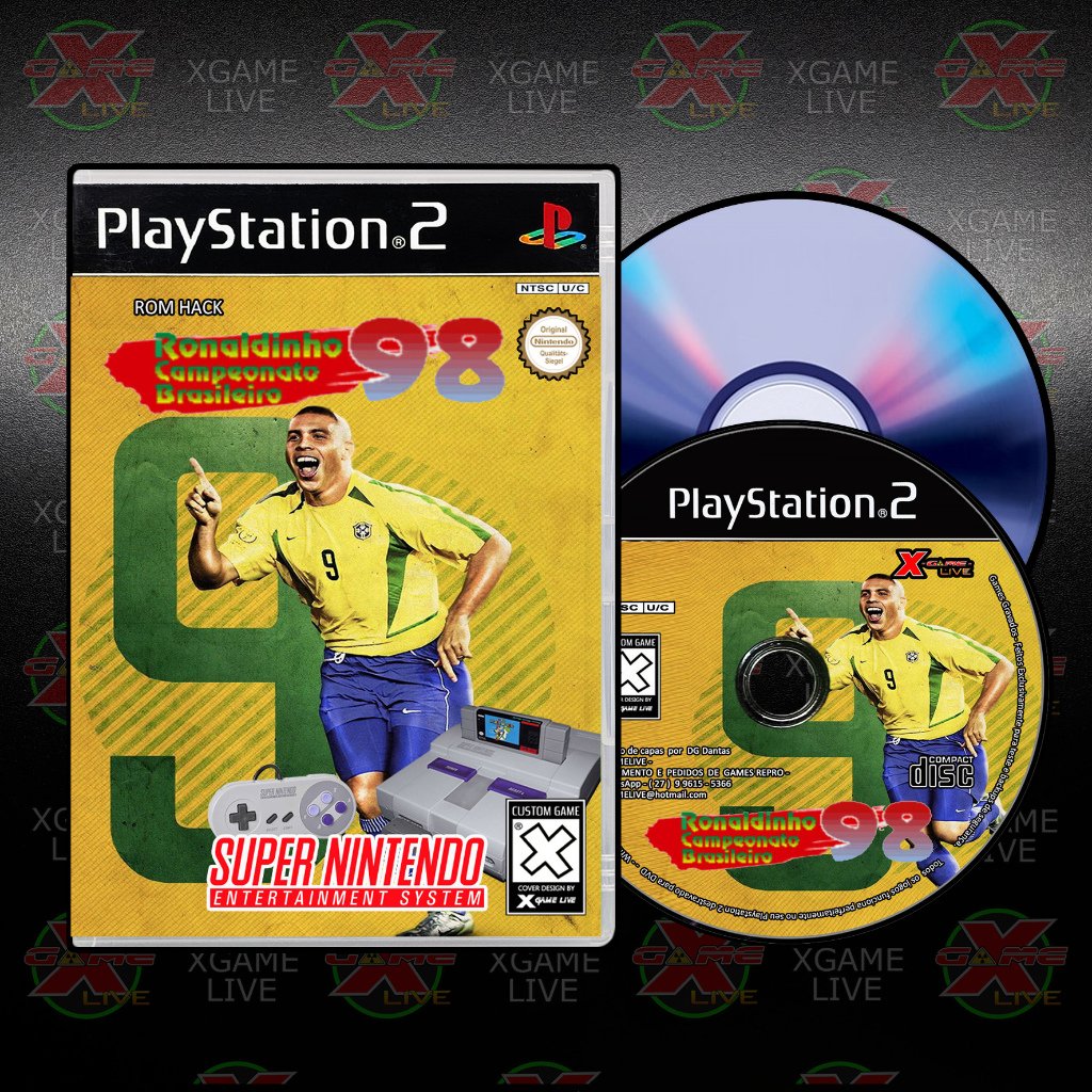DVD GAME - RONALDINHO 98 SNES - ROM Hack - PS2 / Play 2 Repro Patch By XGAMELIVE | Shopee Brasil