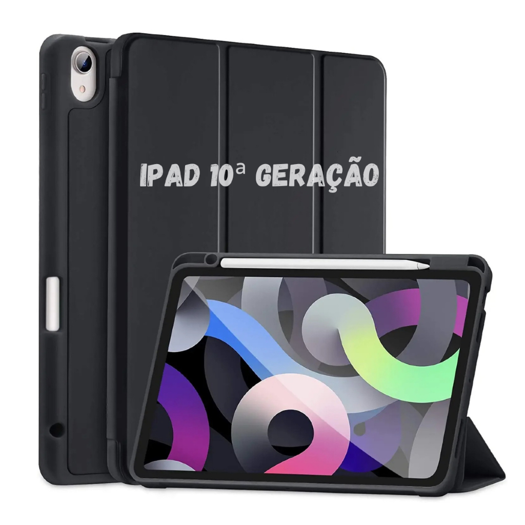 Capa Capinha Para Ipad 10 Geração (2022) com Suporte para Caneta Tablet ...
