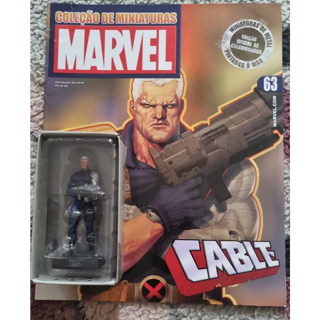 COLEÇÃO DE MINIATURAS MARVEL - CABLE - EDIÇÃO 63 - EAGLEMOSS | Shopee ...