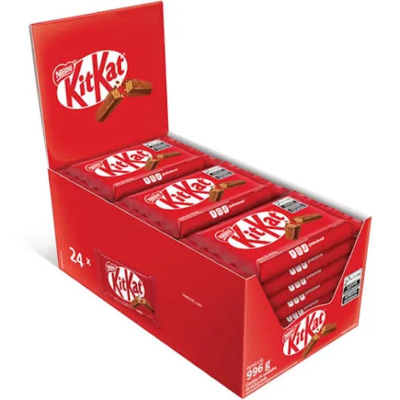 Chocolate Kit Kat ao leite c/ 24 unid | Shopee Brasil