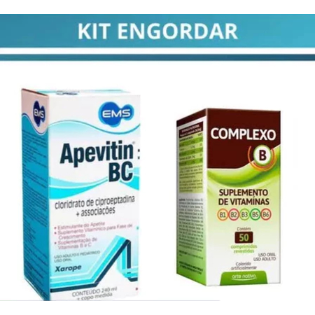 Estimulante De Apetite Apevitin 240ML + Complexo B 50CPR ( Ganhe Peso ) | Shopee Brasil