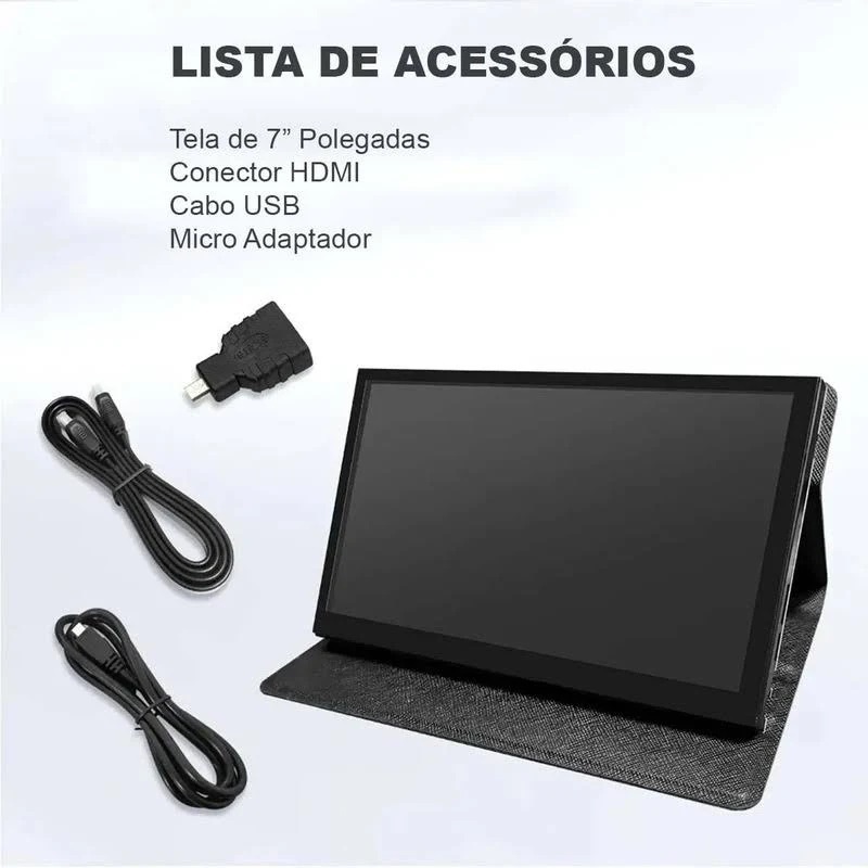 Monitor Portatil touch 7 polegadas | Shopee Brasil