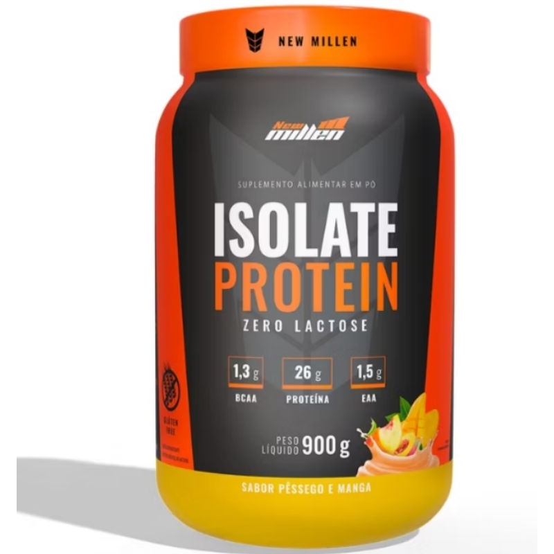 Whey Protein Isolado Zero carbo( Zero Lactose) New millen 900g. Pote ...