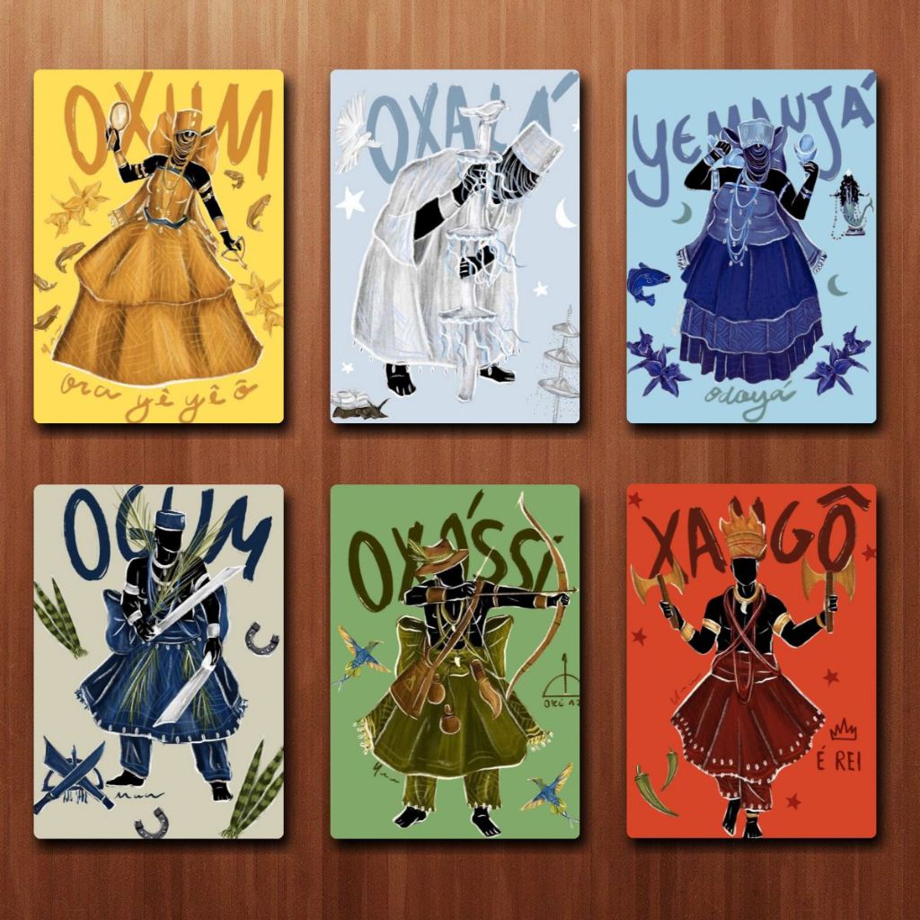 Kit 06 Quadros Orixás ( Oxum, Xangô, Iemanjá, Ogum, Oxóssi e Oxalá ...