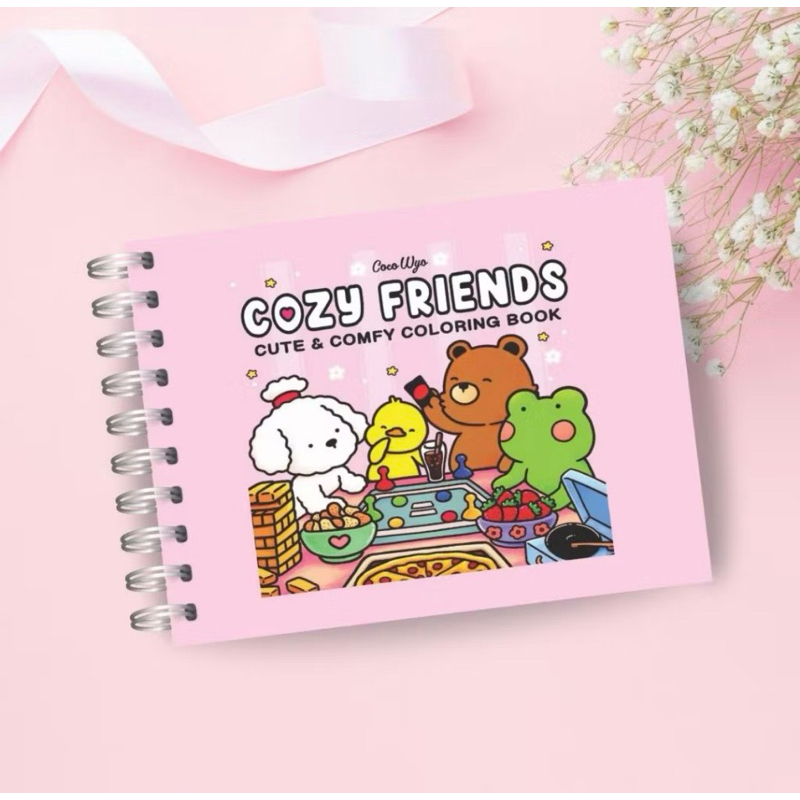 Livro Cozy Friends para Colorir A5 | Folhas grossas | Capa dura ...