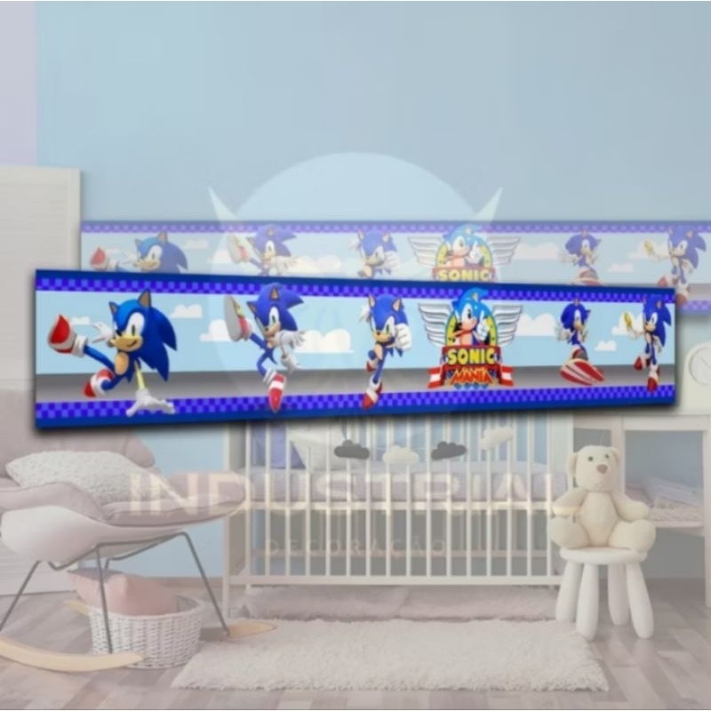 Faixa adesivo decorativo border faixa sonic | Shopee Brasil