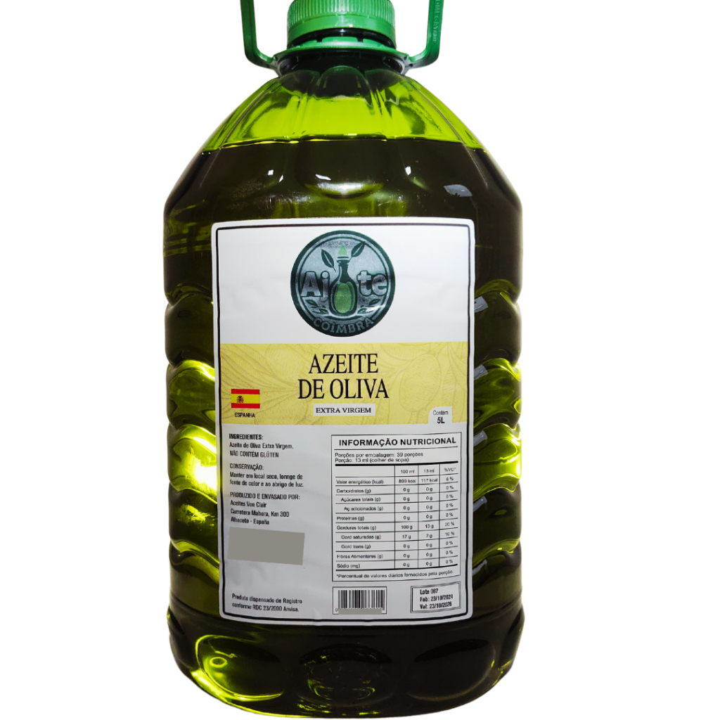 Azeite de Oliva 5 Litros Extra Virgem Espanhol Ajte Coimbra | Shopee Brasil
