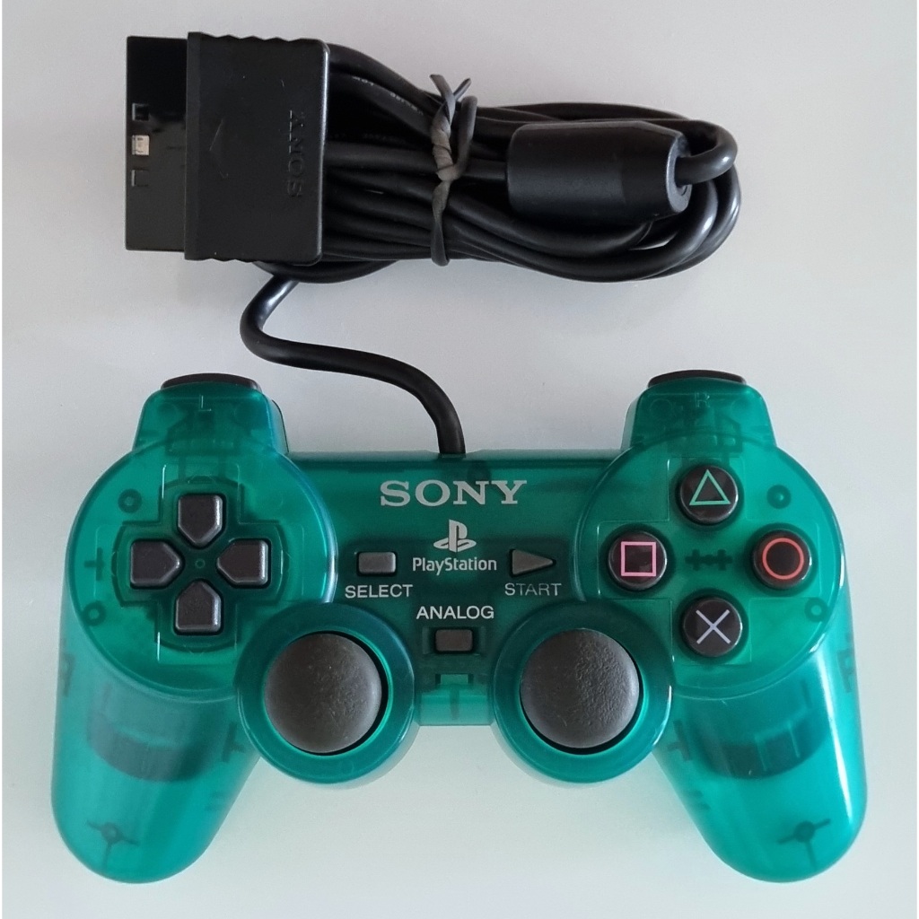 Controle de PS2 Emerald Green Serie A Original | Shopee Brasil