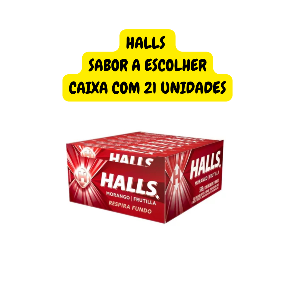 Bala Drops Halls Caixa C/21 Cada - Atacado - Escolha O Sabor | Shopee ...