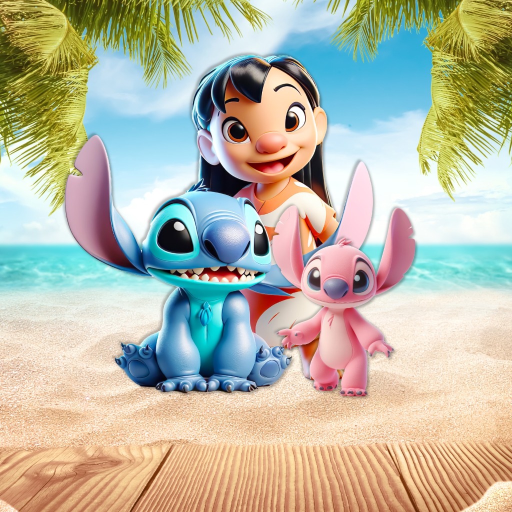 PAINEL LILO E STITCH 1,50X1,50 | Shopee Brasil