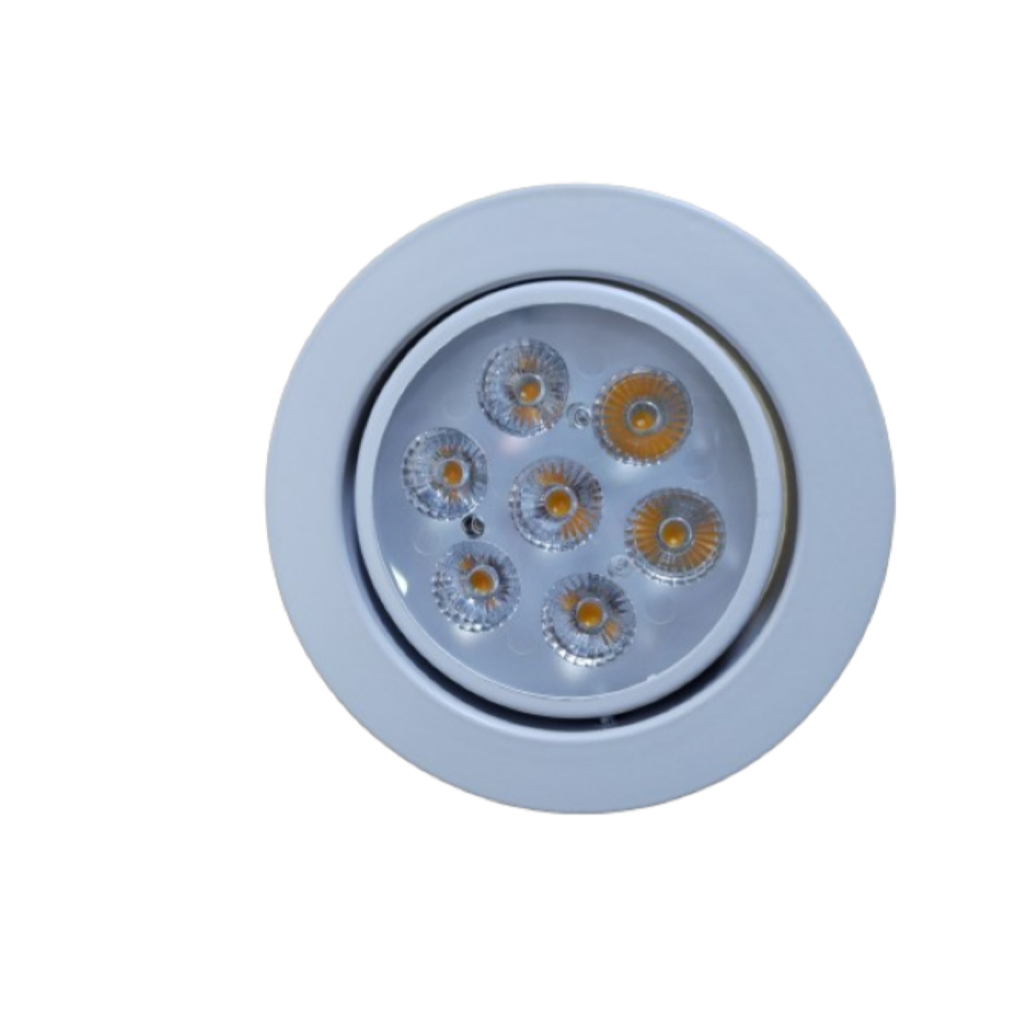 Kit 5 Spot De Led 7w Redondo Direcional Embutir Sanca 6500k - 3500k Bivolt | Shopee Brasil