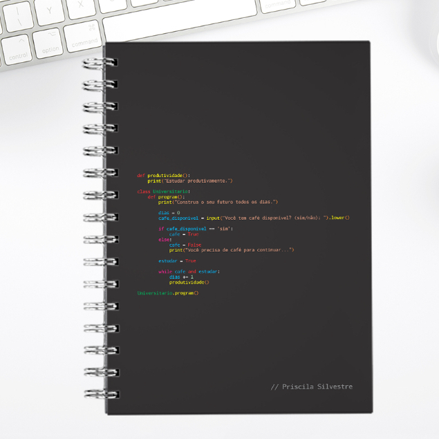 Caderno PONTILHADO Programador | Shopee Brasil