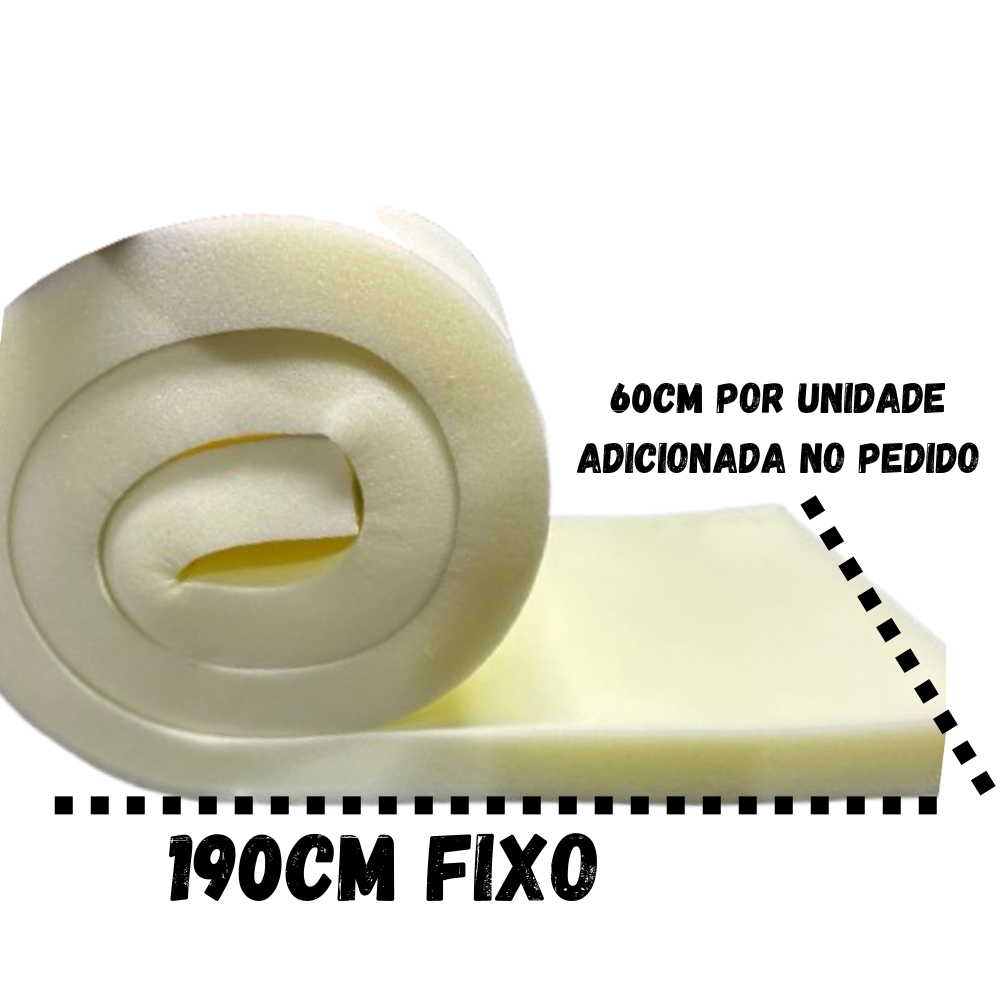 Espuma D33 Grossa Em Metro Amarela 190cm x 60cm 5cm de espessura para ...